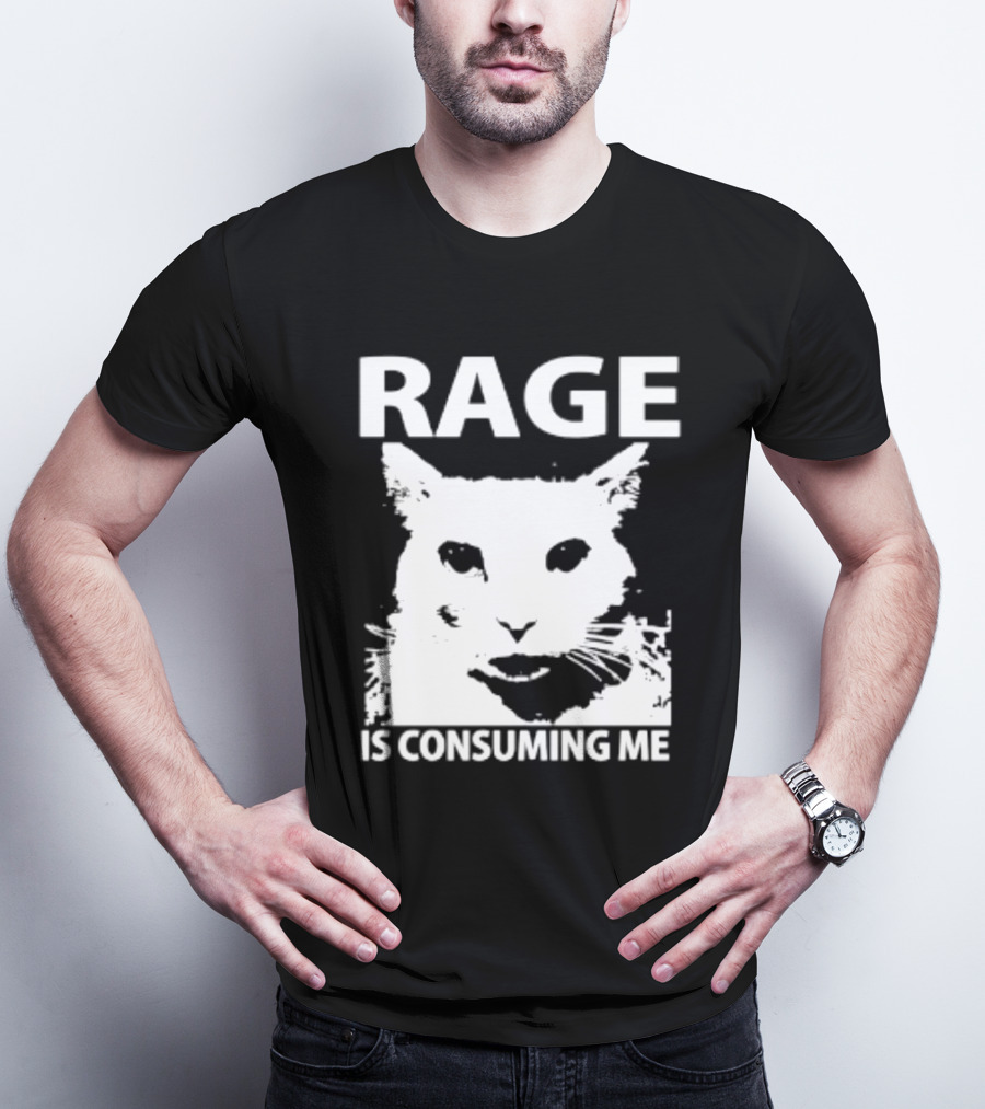 Rage Is Consuming Me Cat Meme T-Shirt