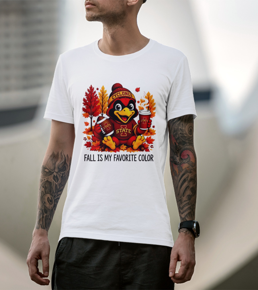 Iowa State Cyclones Fall Is My Favorite Color Football Leaves T-Shirt