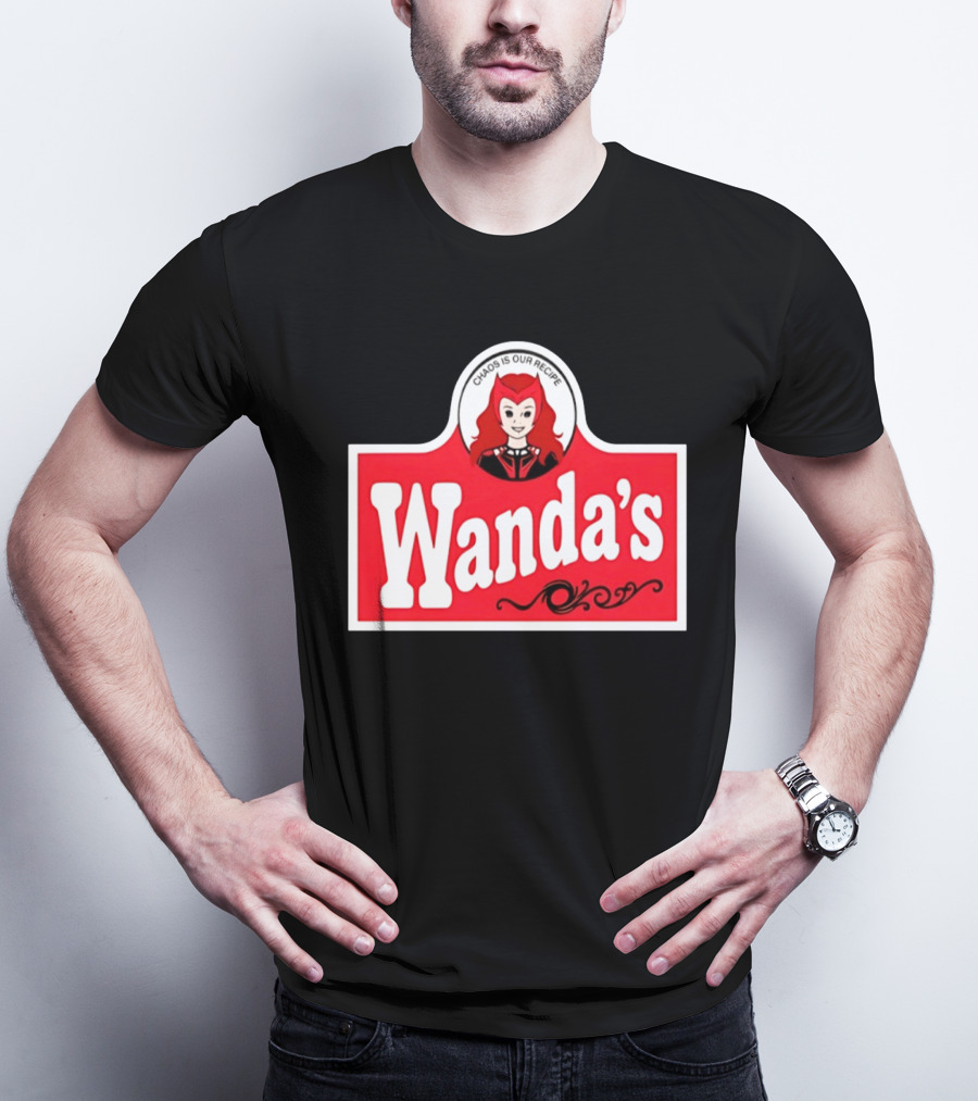 Wanda's Chaos Is Our Recipe Text With Character Graphic And Red T-Shirt