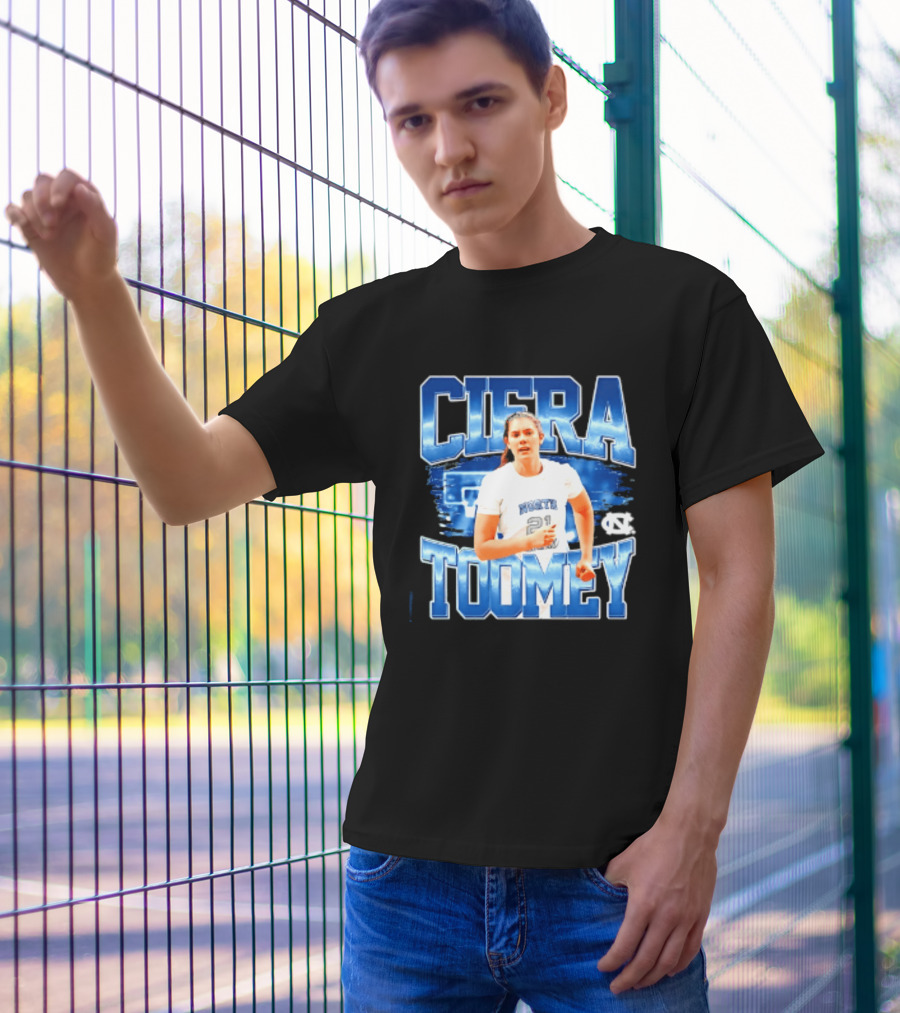 Ciera Toomey 21 North Carolina Tar Heels NCAA Women's Basketball T-Shirt