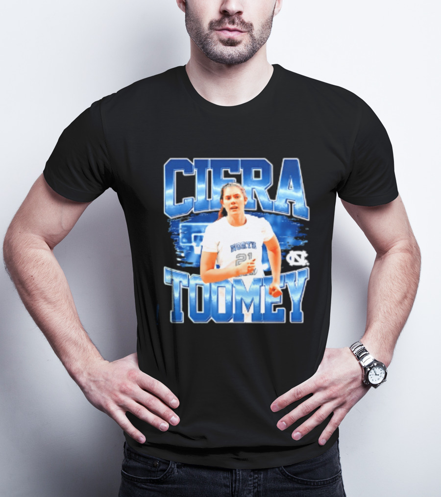 Ciera Toomey 21 North Carolina Tar Heels NCAA Women's Basketball T-Shirt