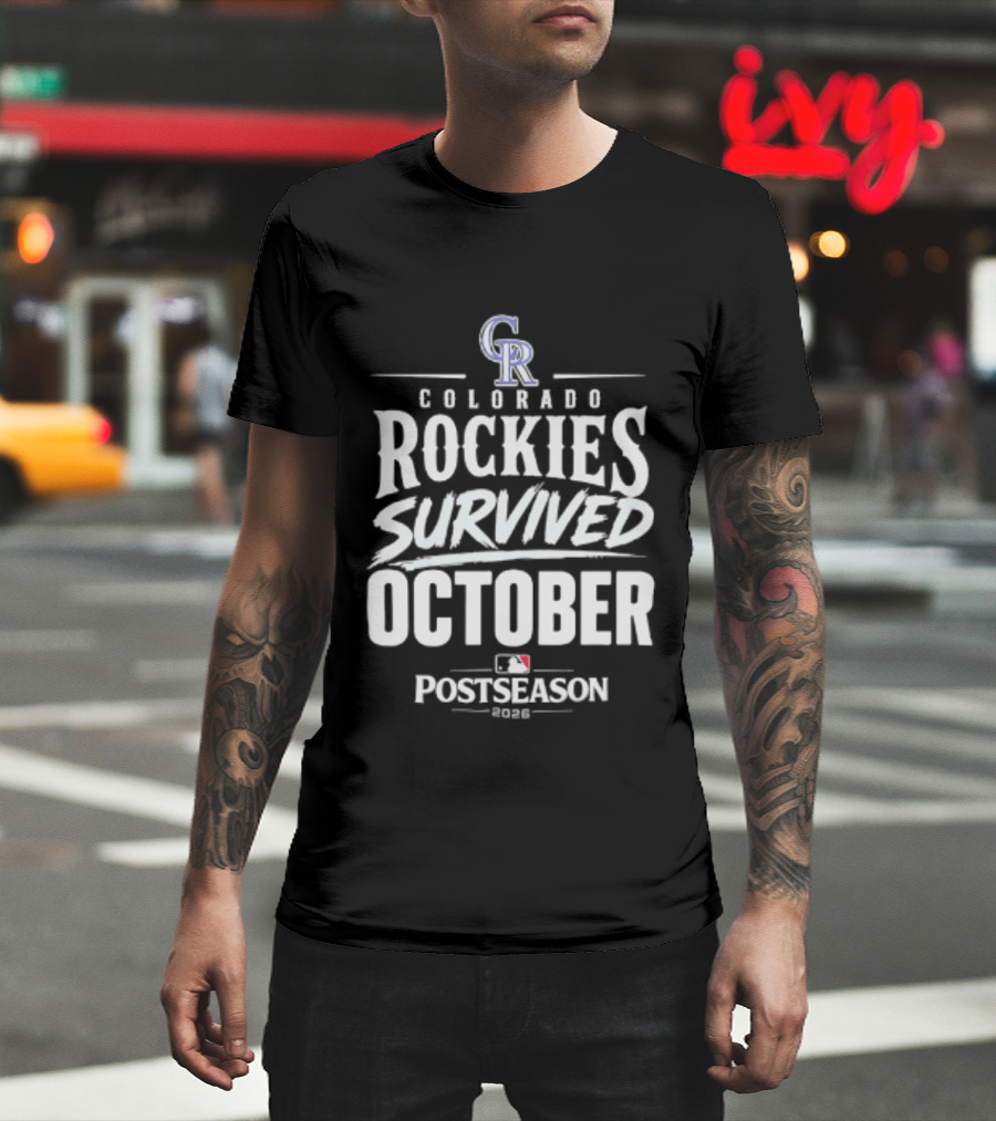 Colorado Rockies Survived October Postseason 2026 MLB T-Shirt
