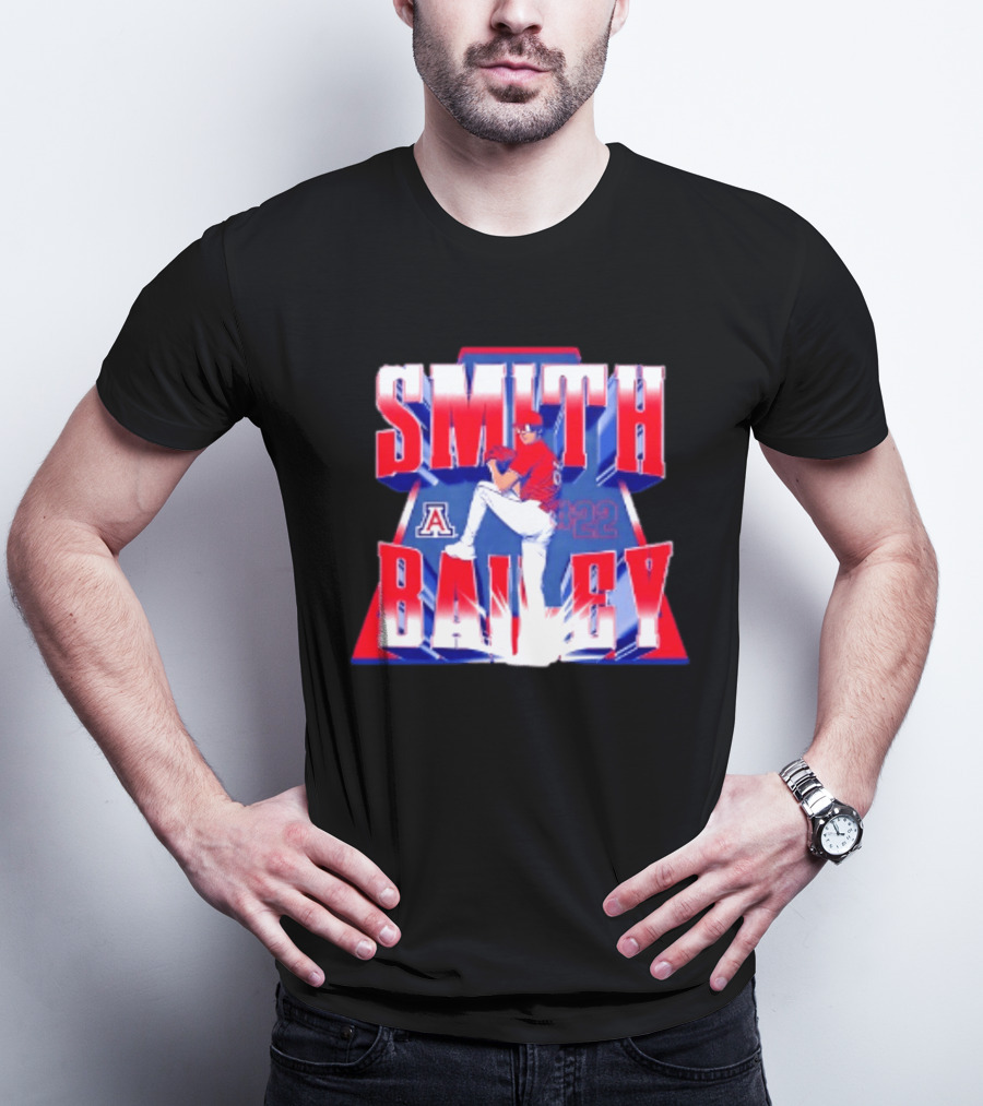 Smith Bailey 22 Arizona Wildcats NCAA Baseball Player T-Shirt