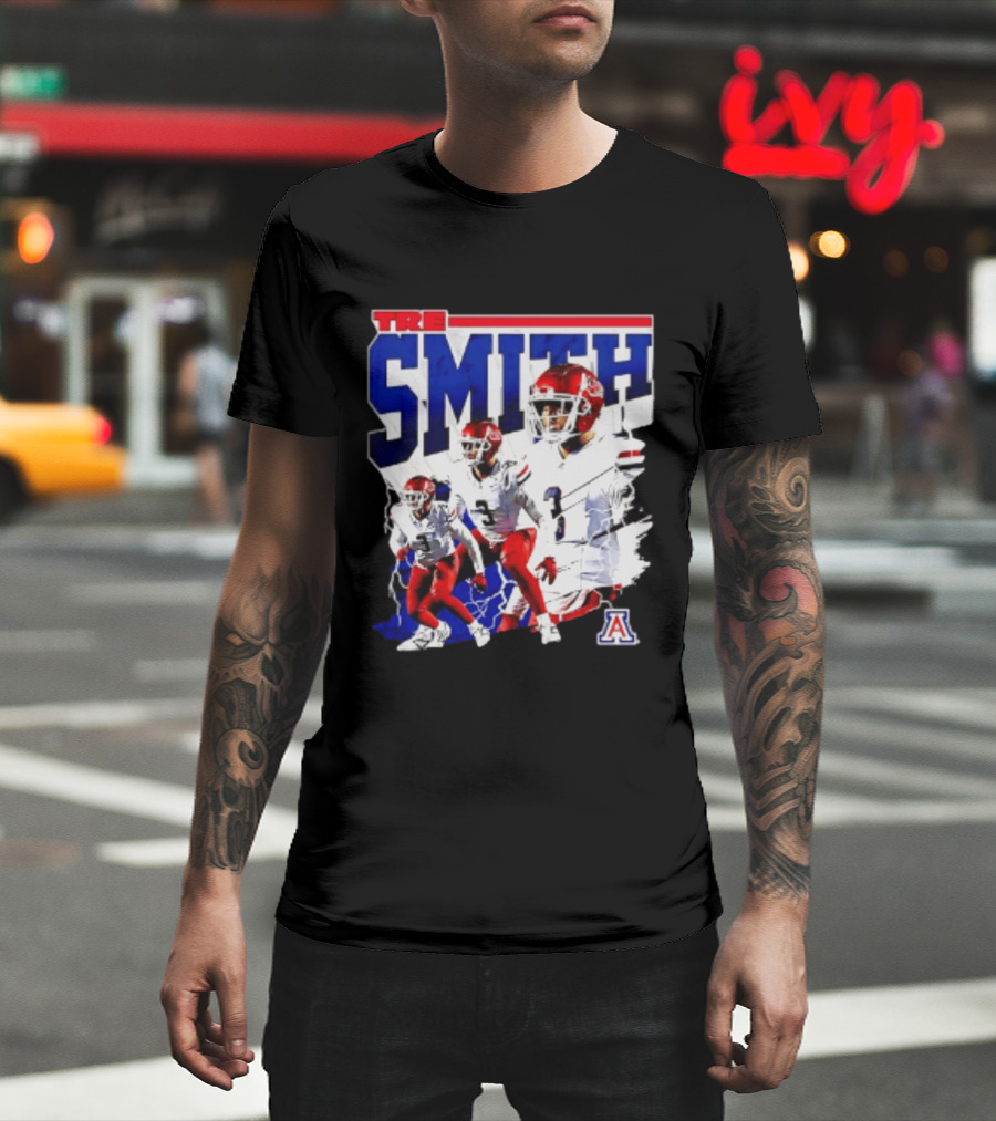 Tre Smith 3 Arizona Wildcats NCAA Football Player T-Shirt