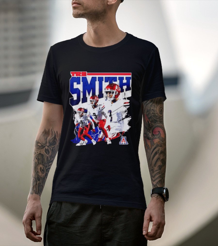 Tre Smith 3 Arizona Wildcats NCAA Football Player T-Shirt