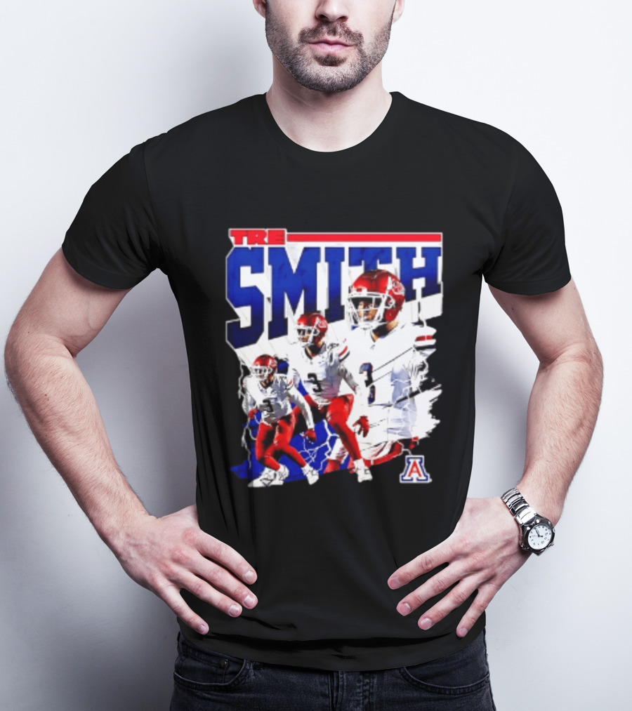 Tre Smith 3 Arizona Wildcats NCAA Football Player T-Shirt