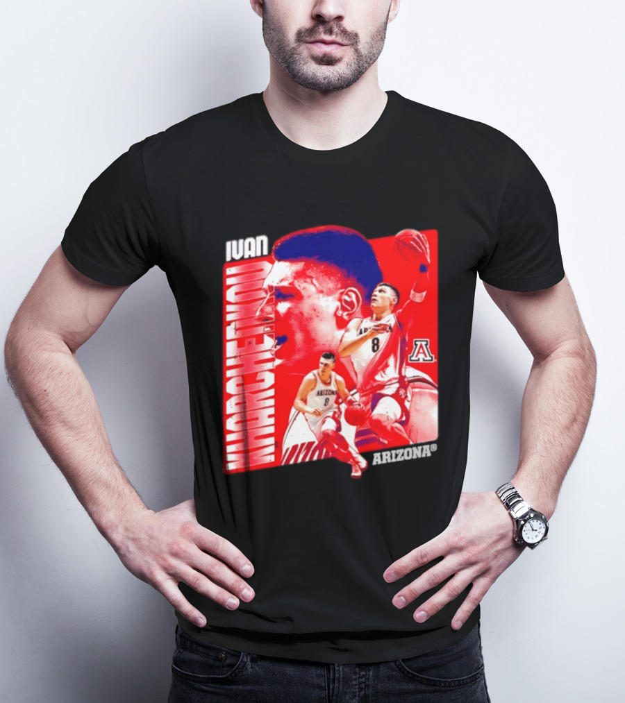 Ivan Kharchenkov 8 Arizona Wildcats NCAA Basketball Player T-Shirt