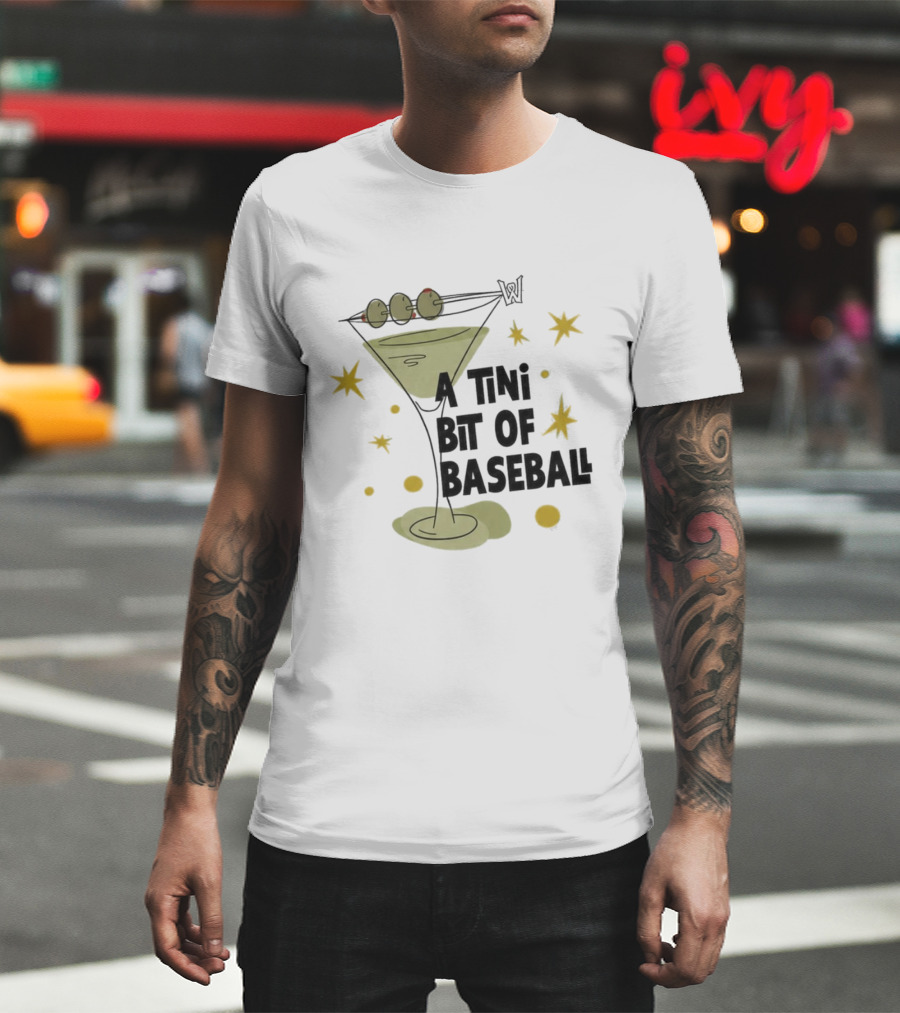WooSox 2026 A Tini Bit Of Baseball Martini Olives Stars T-Shirt