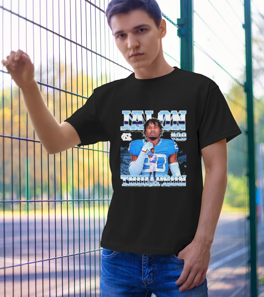 Jalon Thompson 20 North Carolina Tar Heels NCAA Football T-Shirt