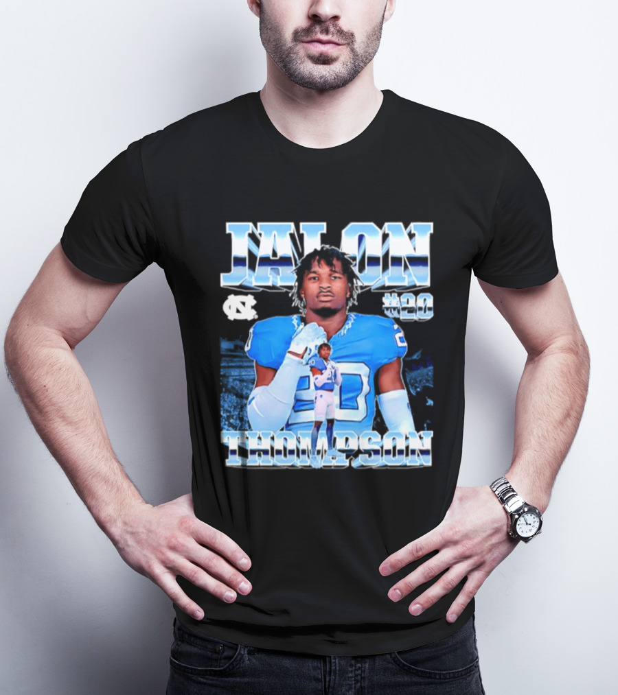 Jalon Thompson 20 North Carolina Tar Heels NCAA Football T-Shirt
