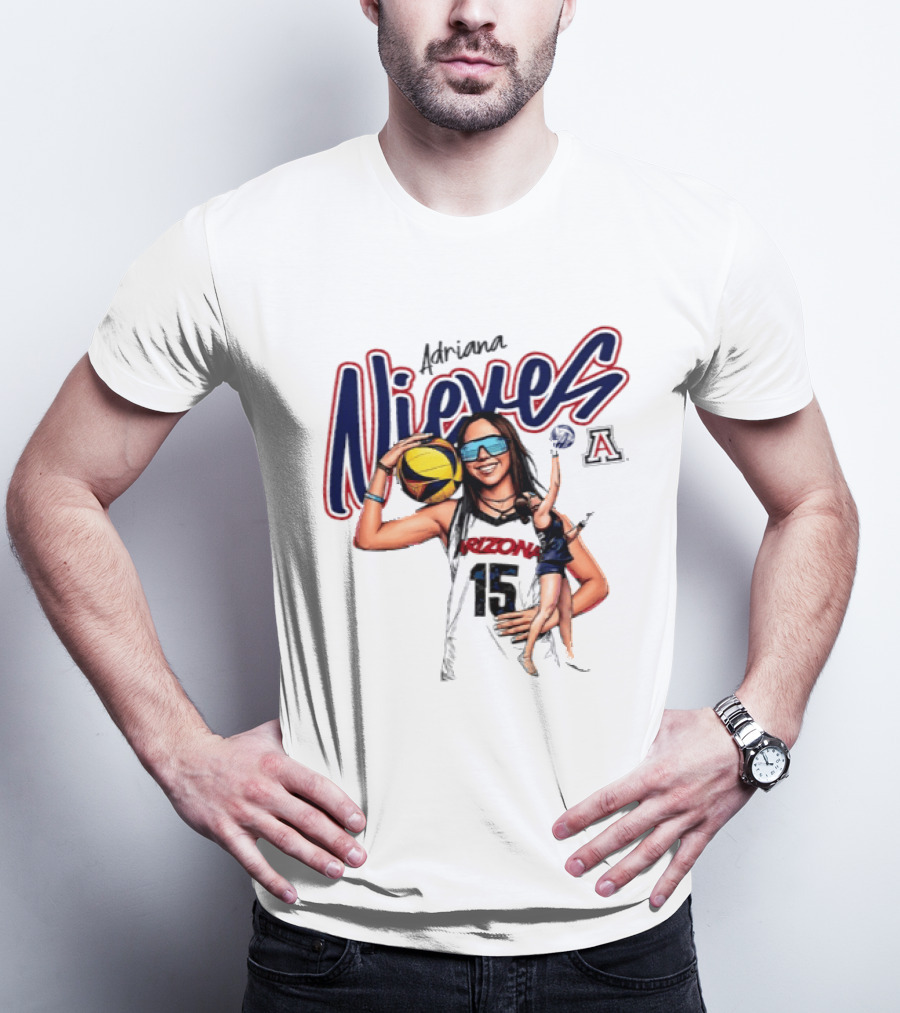 Adriana Nieves 15 Arizona Wildcats Beach Volleyball NCAA Player T-Shirt