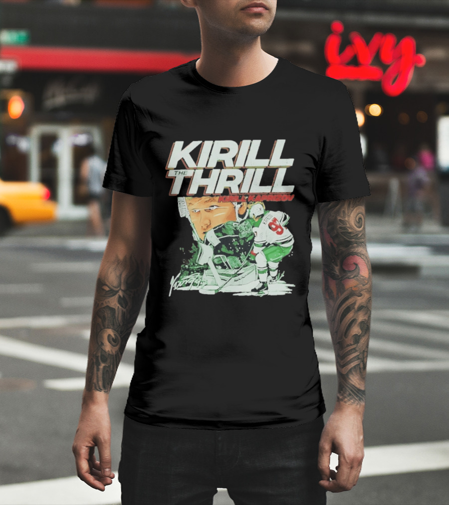 Kirill Kaprizov The Thrill Minnesota Wild Hockey Player Krill T-Shirt
