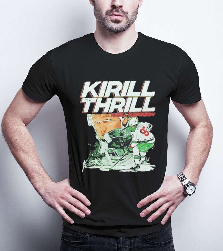 Kirill Kaprizov The Thrill Minnesota Wild Hockey Player Krill T-Shirt