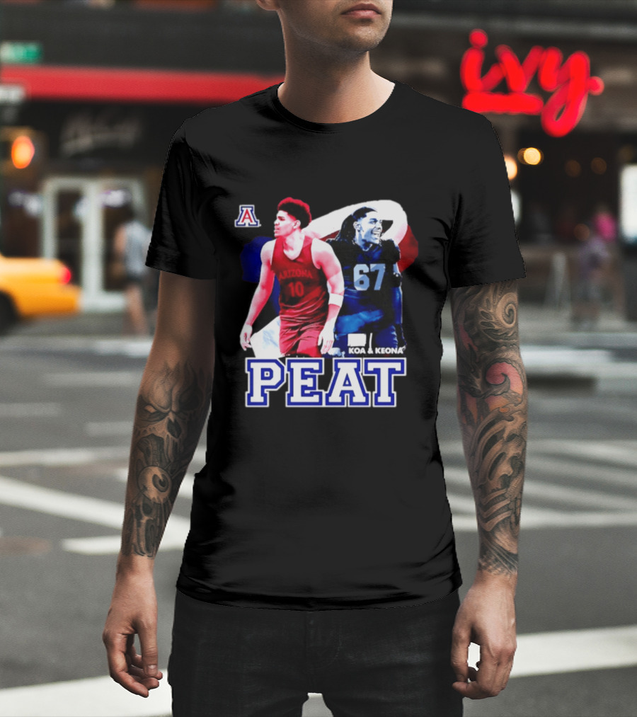 Koa And Keona Arizona Wildcats PEAT NCAA Football Player Name T-Shirt