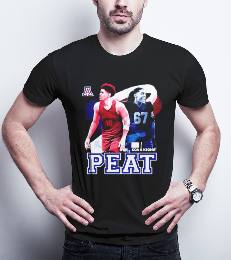 Koa And Keona Arizona Wildcats PEAT NCAA Football Player Name T-Shirt