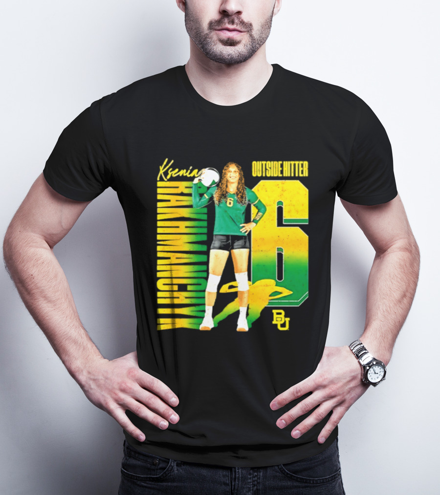 Kseniya Rakhmanchyk Outside Hitter 6 Baylor Bears Volleyball Player T-Shirt
