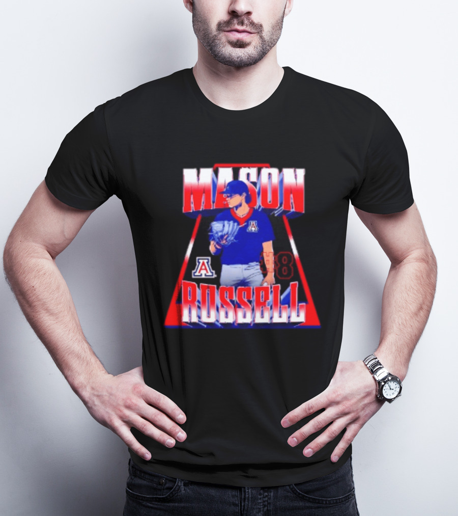 Mason Russell 8 Arizona Wildcats NCAA Baseball Player T-Shirt