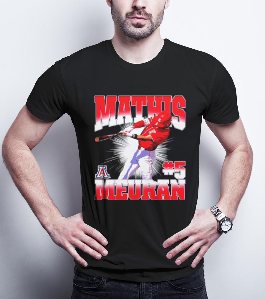 Mathis Meurant #5 Arizona Wildcats NCAA Baseball Player T-Shirt
