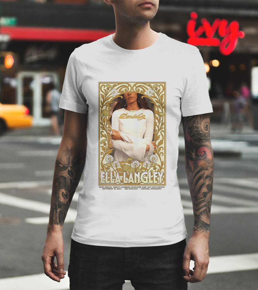 Ella Langley Dandelion Oxford Mississippi Concert September 17 2026 SJB Pavilion T-Shirt