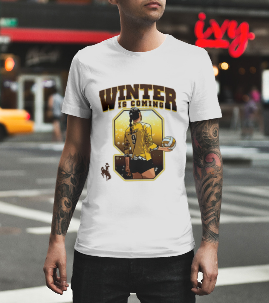 Emma Winter 9 Is Coming Wyoming Cowboys NCAA Women's Volleyball T-Shirt