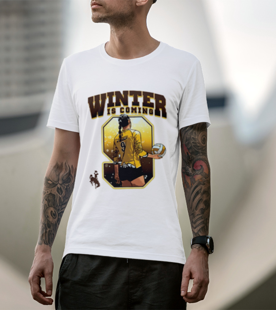 Emma Winter 9 Is Coming Wyoming Cowboys NCAA Women's Volleyball T-Shirt
