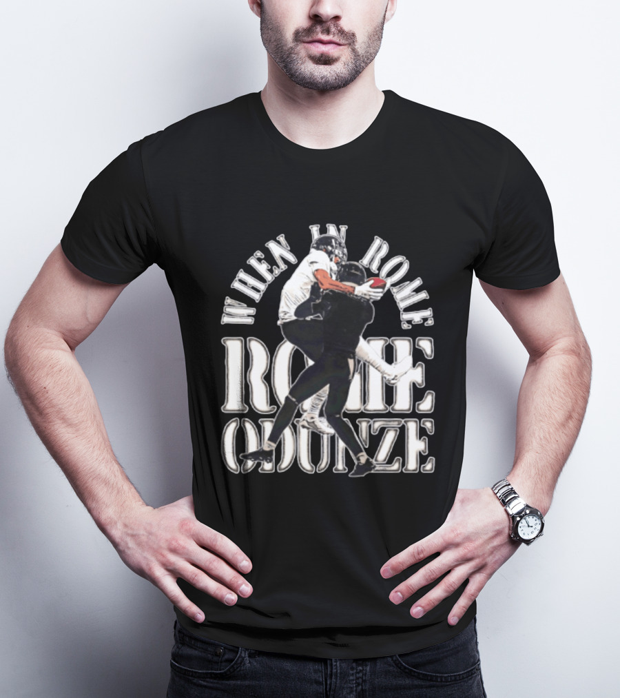 When In Rome Odunze Chicago Bears Football Sports Fan Gear T-Shirt