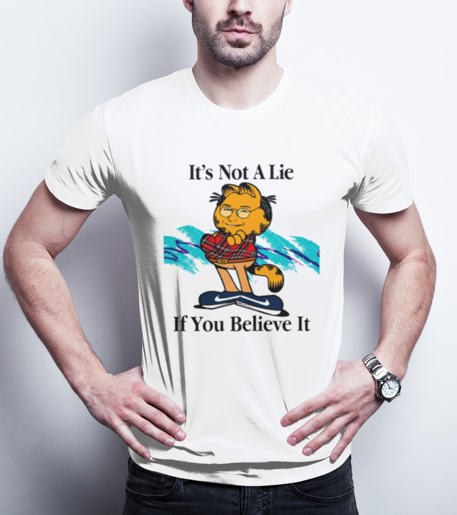 George Costanza Garfield Mashup It's Not A Lie If You Believe It T-Shirt