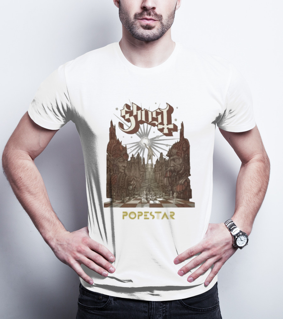 Ghost Popestar Chessboard Cathedral Gothic T-Shirt