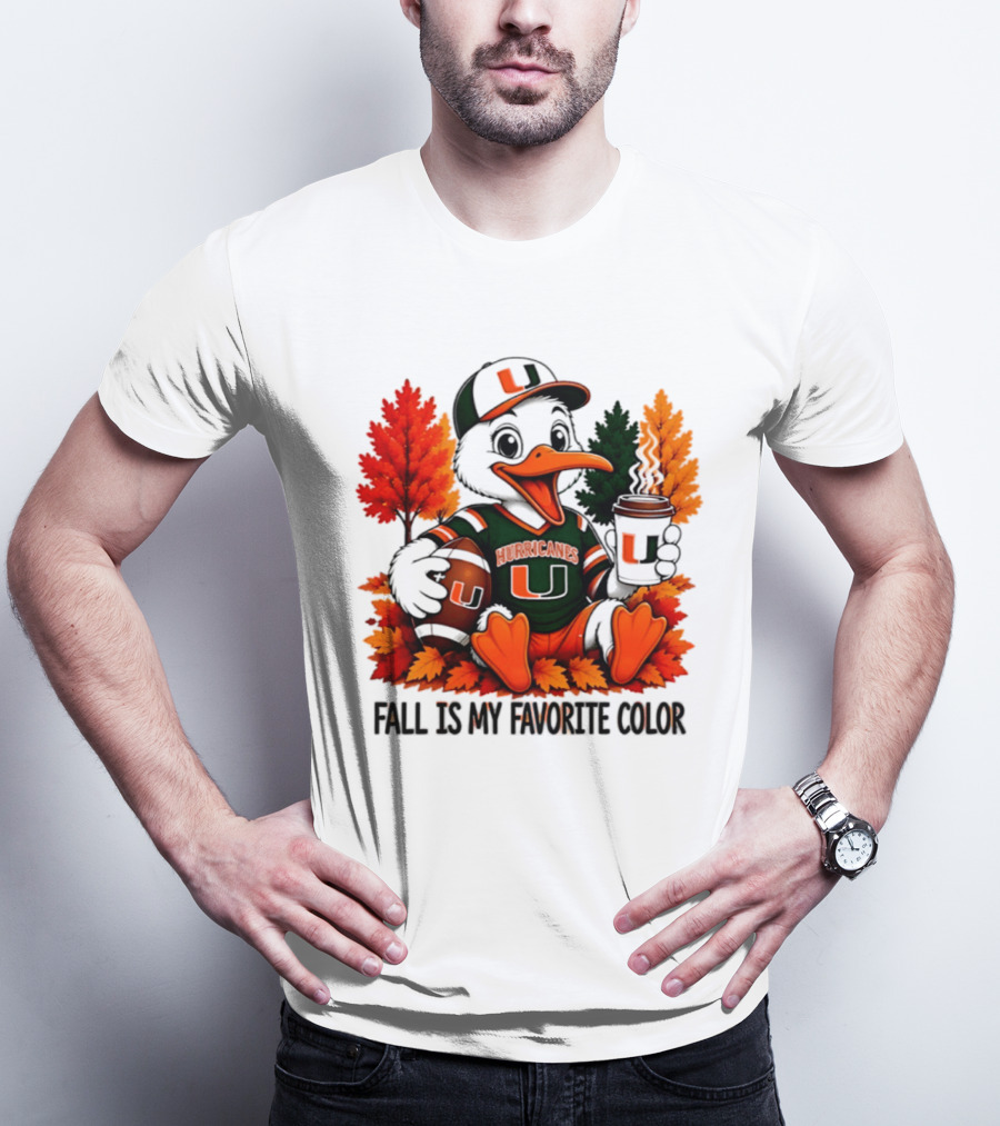 Miami Hurricanes Fall Is My Favorite Color NCAA Football T-Shirt