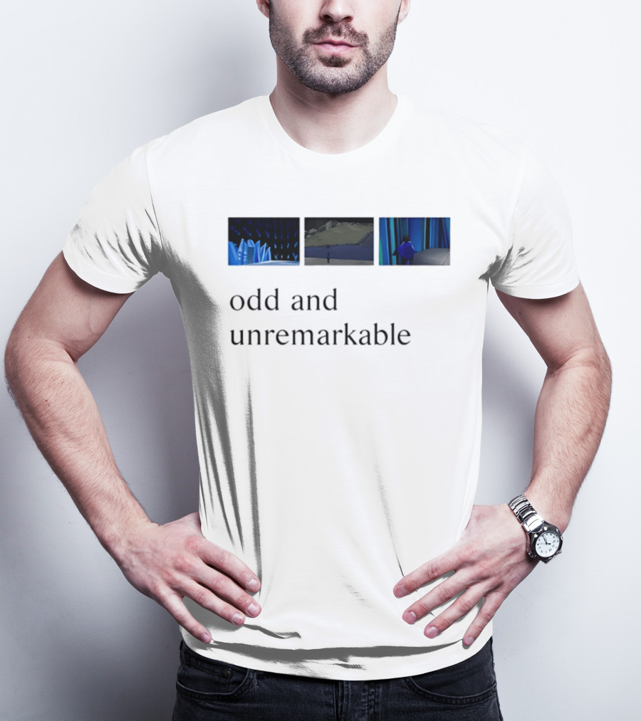 Odd And Unremarkable Aesthetic Minimalist Blue Abstract Scenes T-Shirt