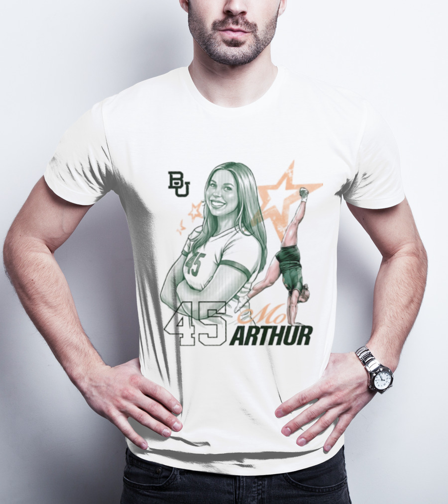 BU Mo Arthur 45 Baylor Bears NCAA Acrobatics & Tumbling T-Shirt