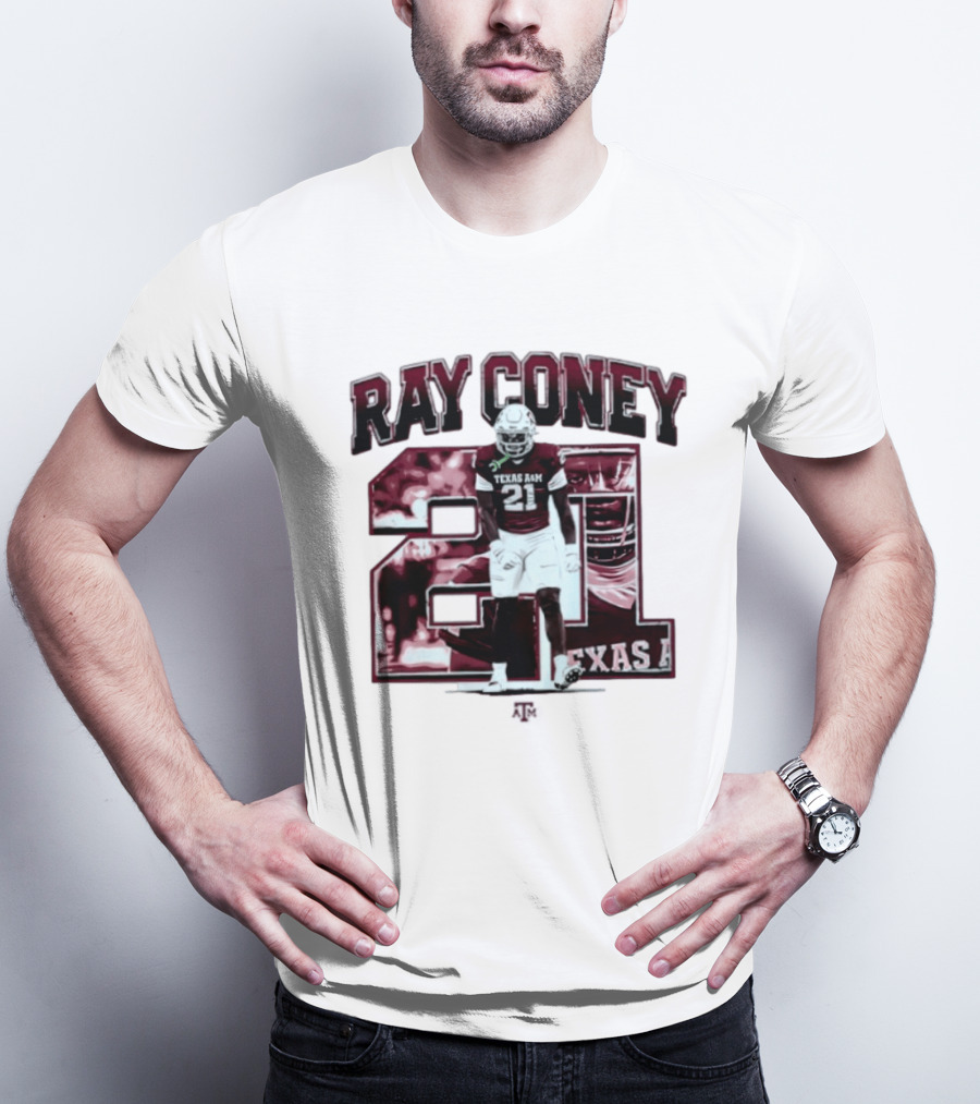 Ray Coney 21 Texas A&M NCAA Football Player Jersey Number T-Shirt