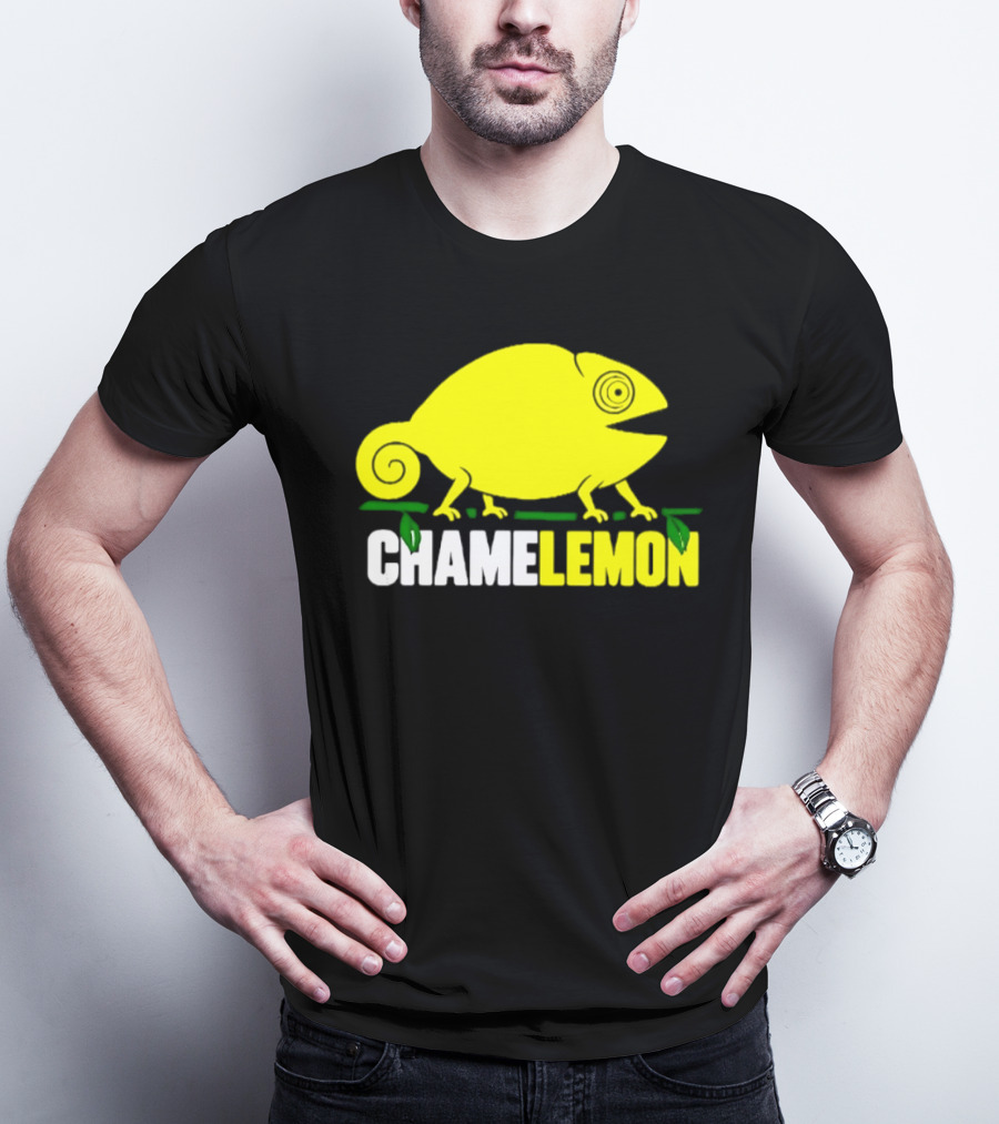 Chamelemon Chameleon Lemon Blend With Leaf Accent T-Shirt