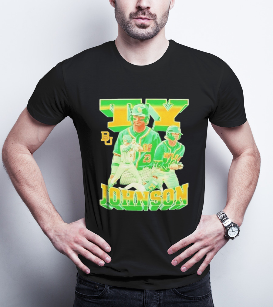 Ty Johnson Baylor Bears 23 NCAA Baseball BU T-Shirt