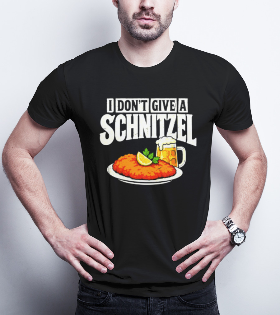 I Don't Give A Schnitzel German Beer Food Plate T-Shirt