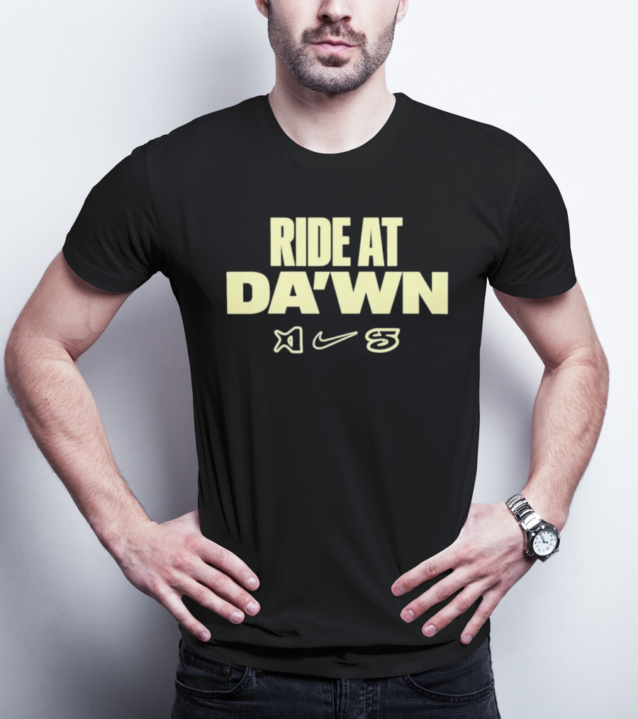 Ride At DA'WN Travis Scott Nike Cactus Jack Collaboration T-Shirt