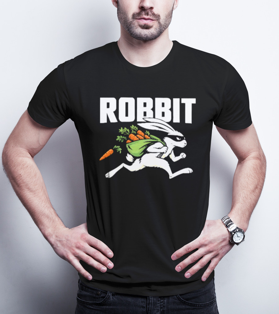 Robbit Rabbit Thief Robber Bunny With Carrots T-Shirt