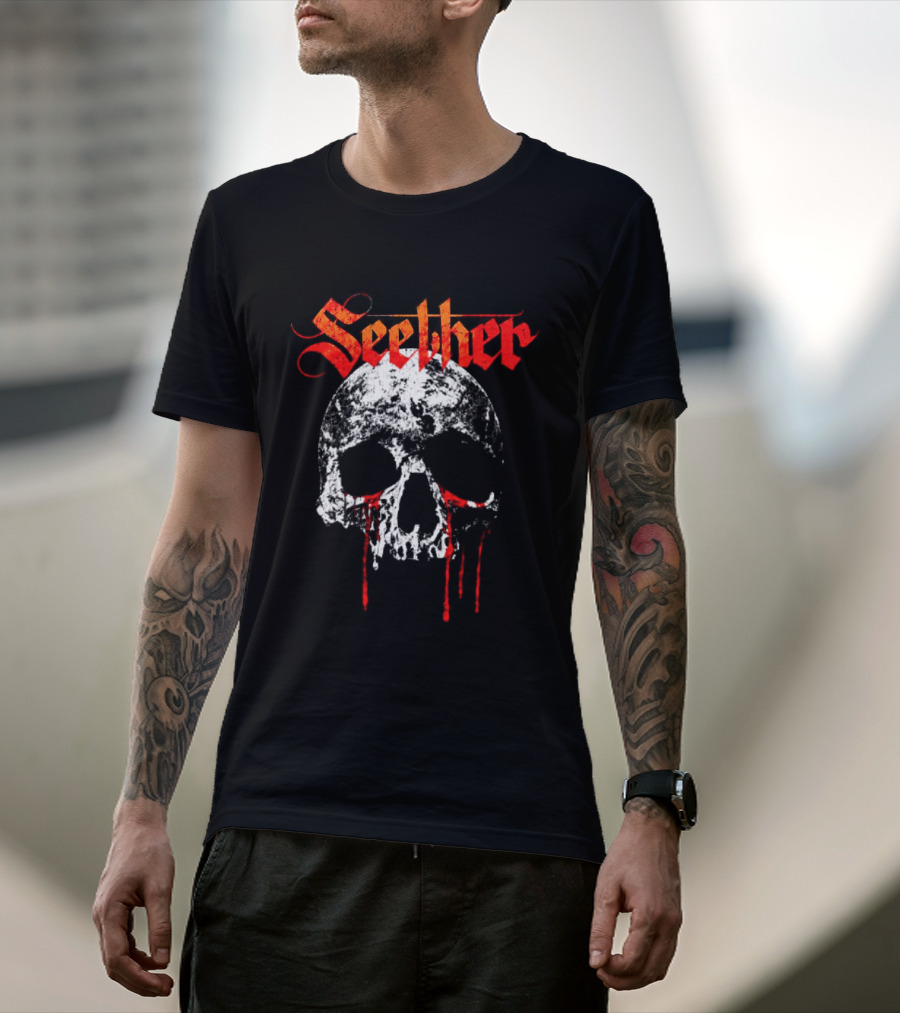 Seether Break The Cycle Tour 2026 North America Bloody Skull T-Shirt