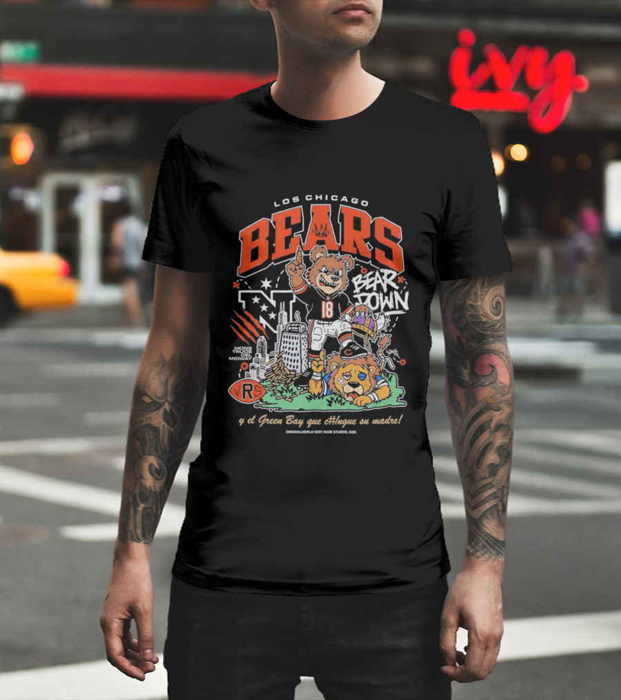 Los Chicago Bears Bear Down Bootleg Diss T-Shirt