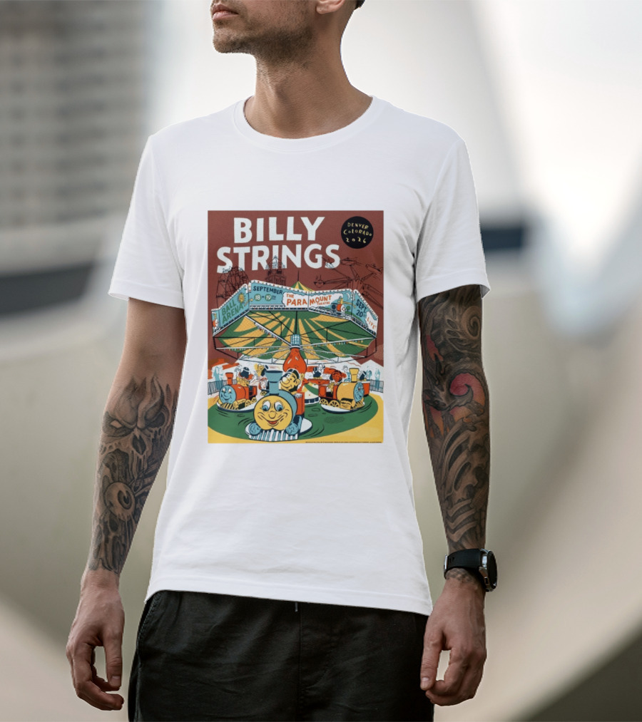 Billy Strings Denver Colorado Event Ball Arena September 18 19 2026 The Paramount Theatre T-Shirt