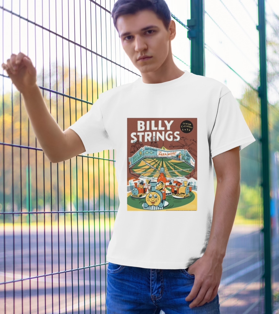 Billy Strings Denver Colorado Event Ball Arena September 18 19 2026 The Paramount Theatre T-Shirt