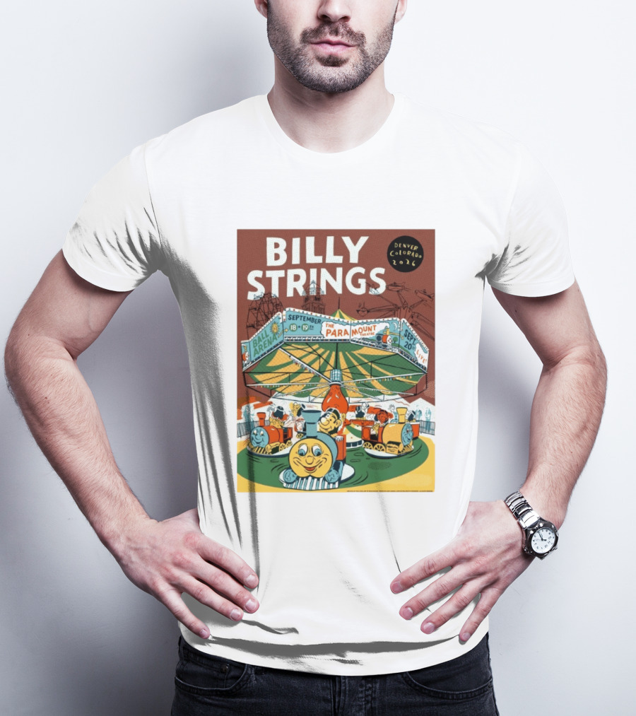 Billy Strings Denver Colorado Event Ball Arena September 18 19 2026 The Paramount Theatre T-Shirt