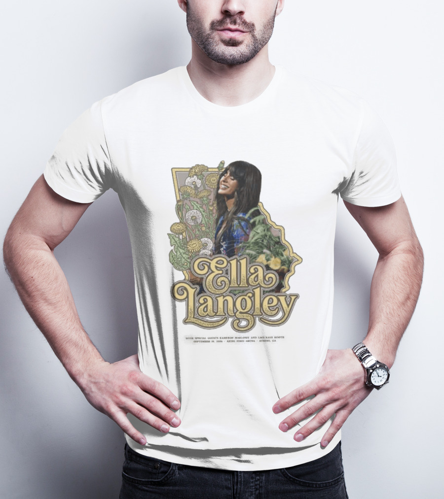 Ella Langley Akions Ford Arena 2026 Tour Athens GA September 18th Floral T-Shirt