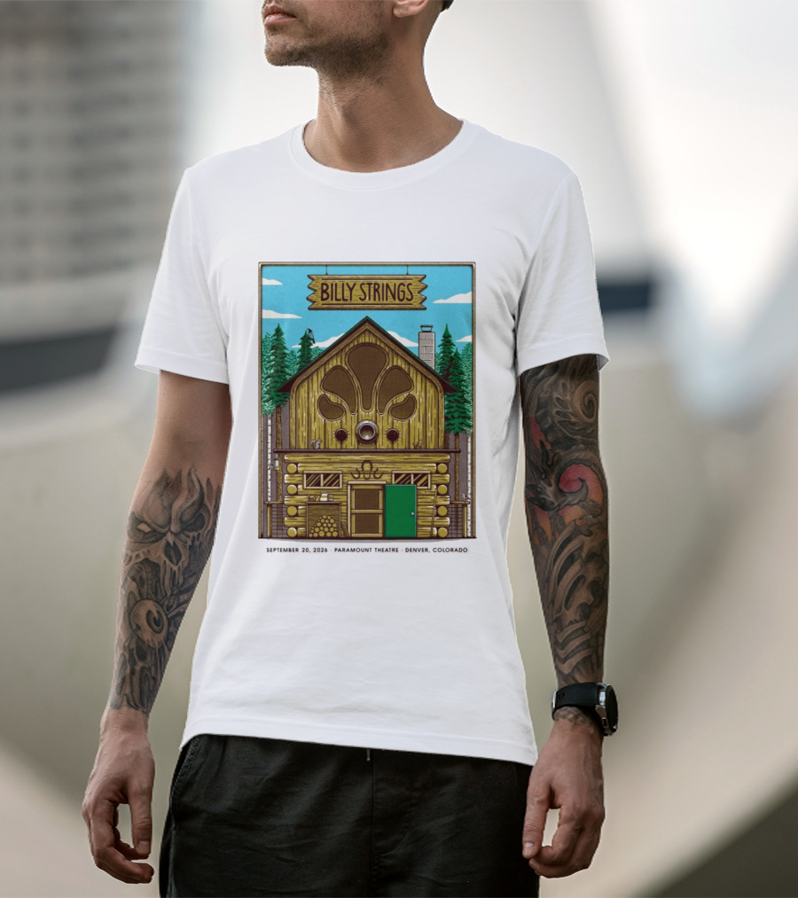 Billy Strings Fall Tour 2026 Paramount Theatre Denver September 20 Mike Tallman T-Shirt