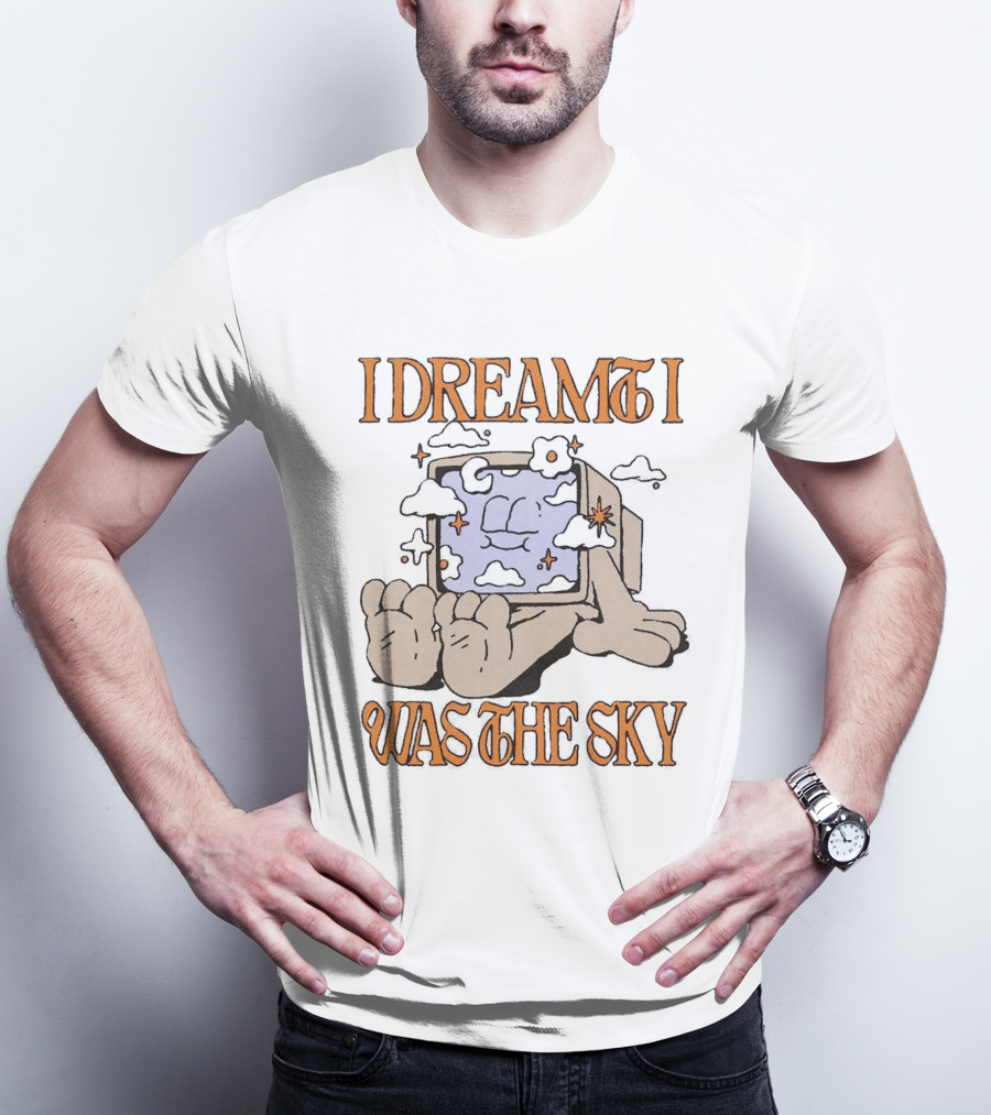 Groovy I Dreamed I Was The Sky Aesthetic Computer Clouds T-Shirt
