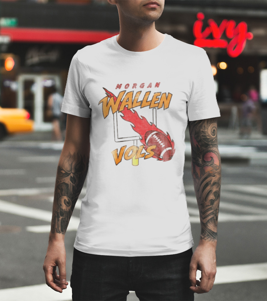 Morgan Wallen Vols Football Flame T-Shirt