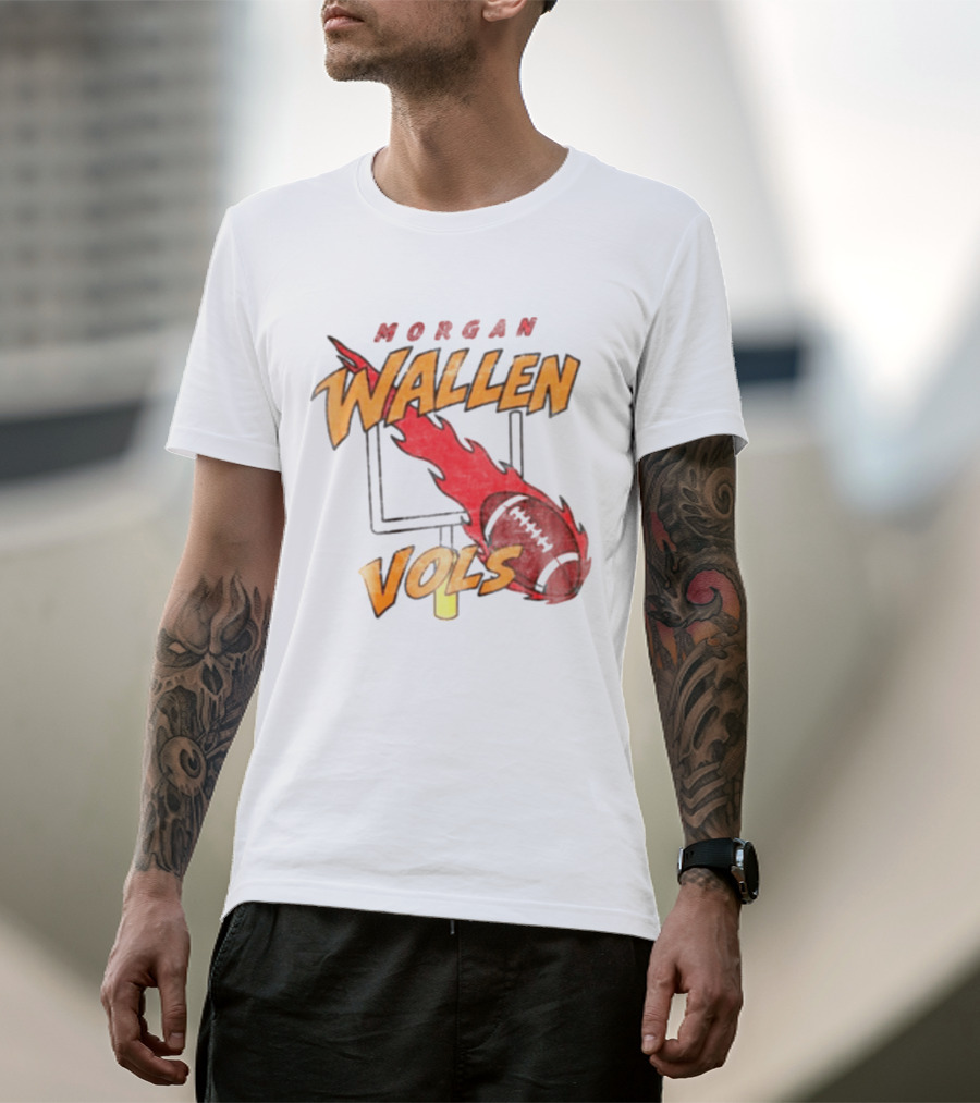 Morgan Wallen Vols Football Flame T-Shirt