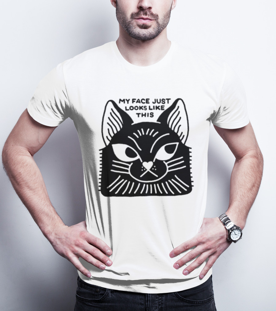 My Face Just Looks Like This Cat Ear Expressions T-Shirt