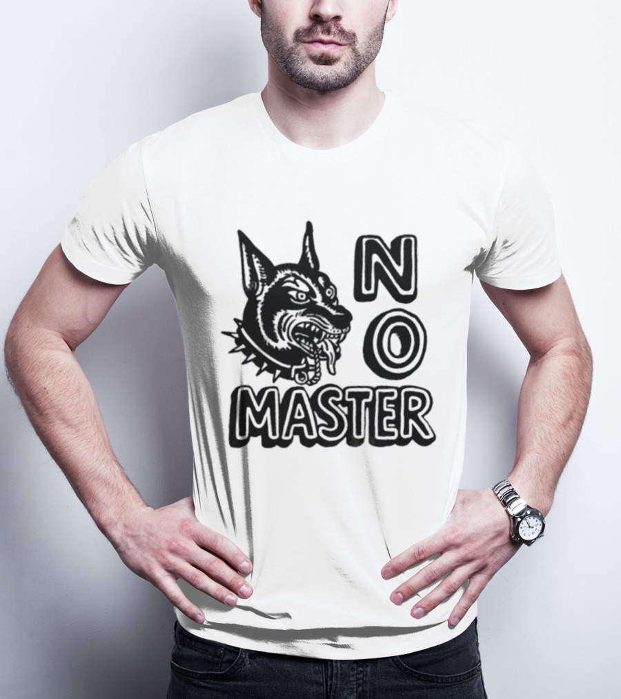 No Master Doberman Anarchist Dog Punk T-Shirt