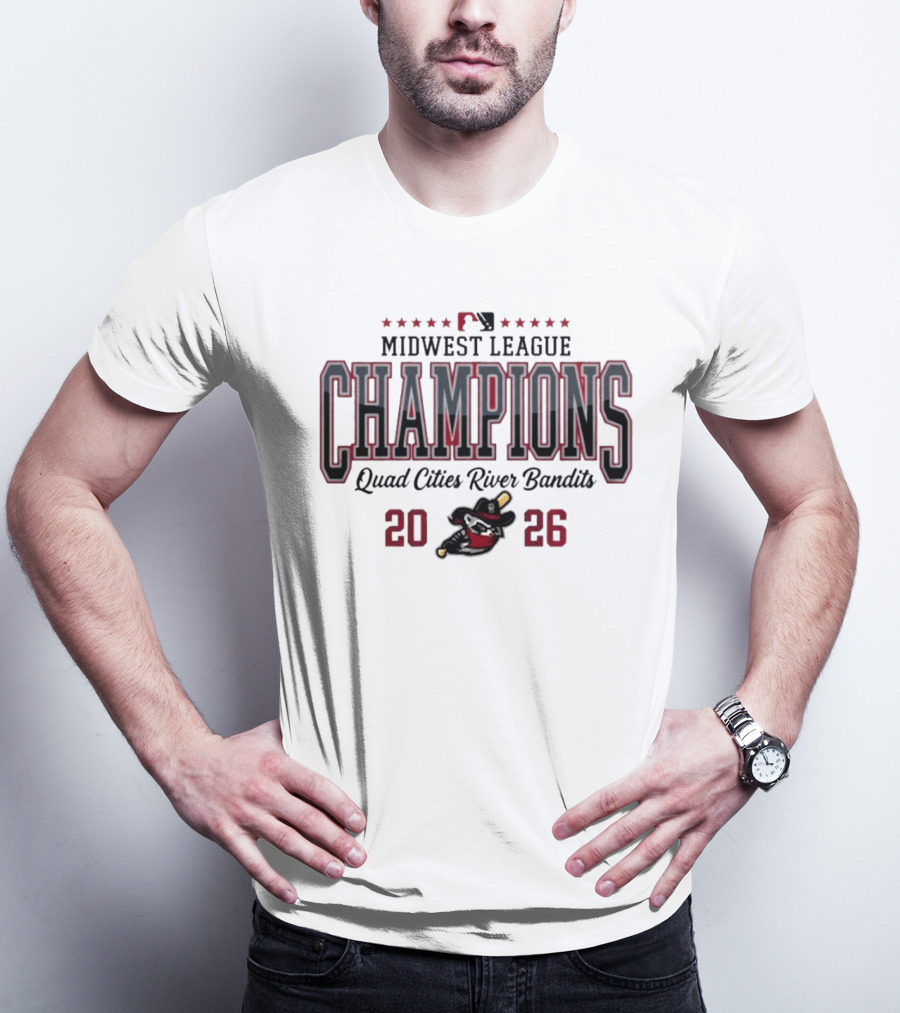 Midwest League Champions 2026 Quad Cities River Bandits T-Shirt